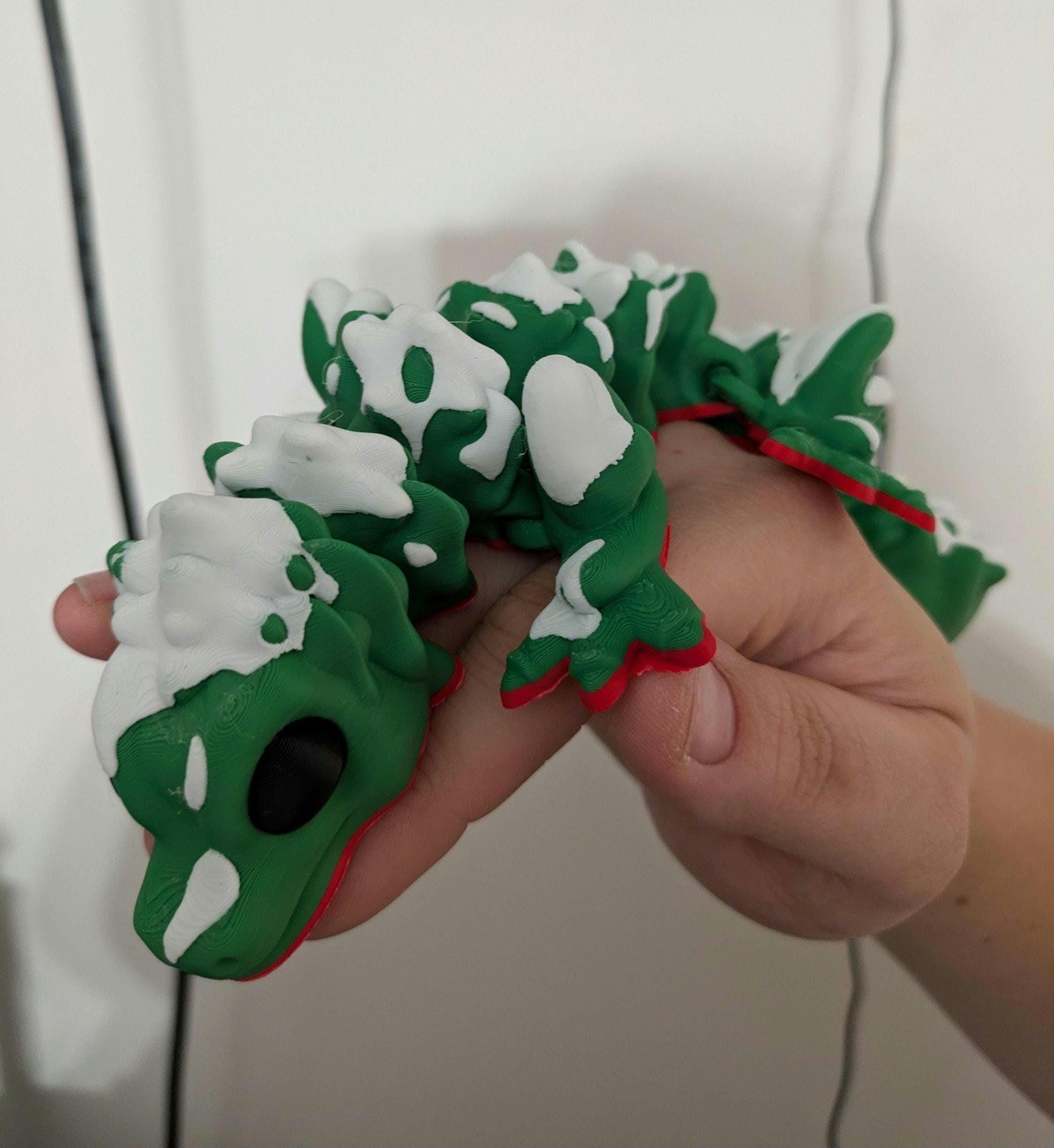 Flexi Baby Juniper Dragon - 3D Printed Posable Winter Baby Dragon ...