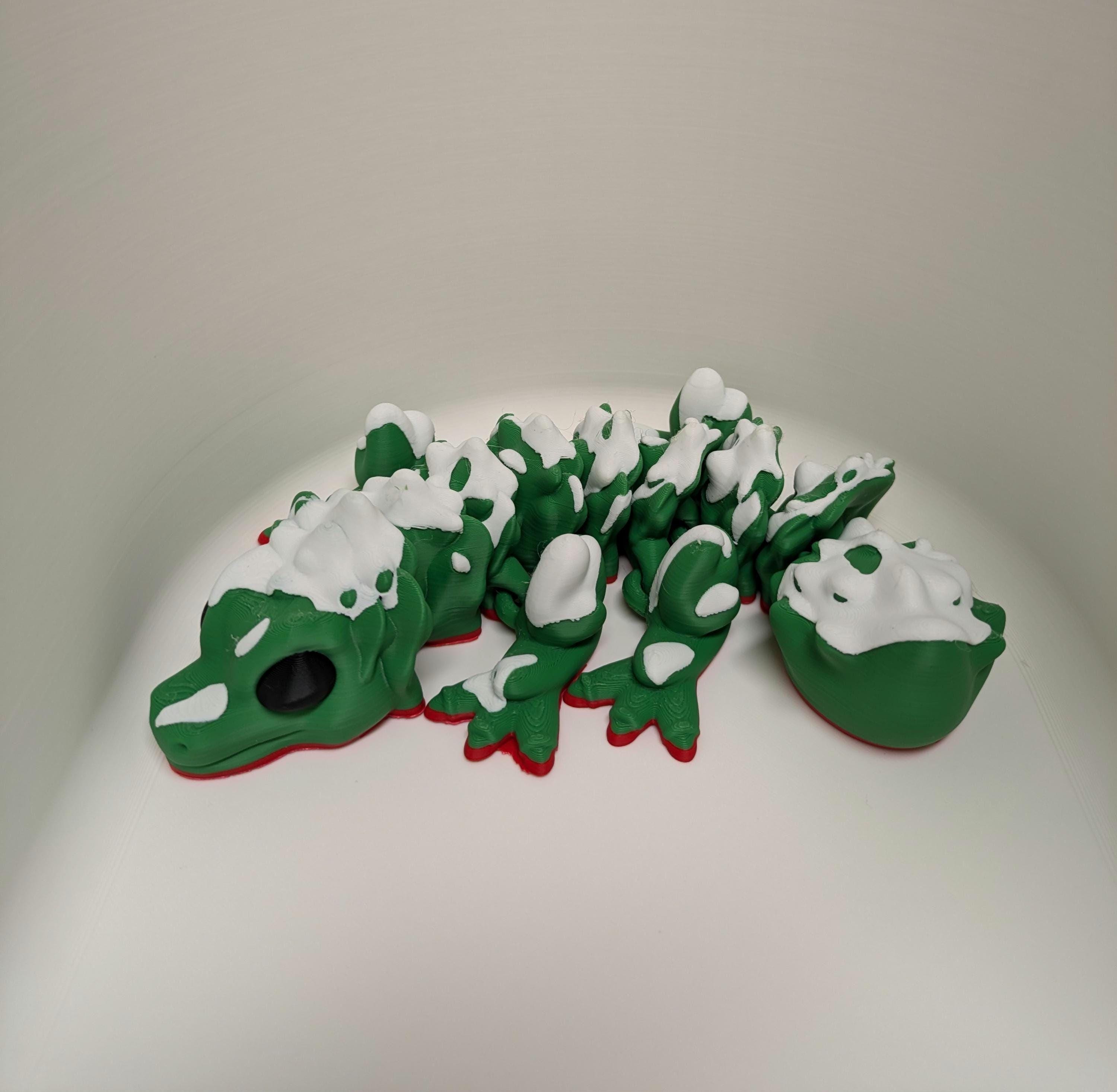 Flexi Baby Juniper Dragon - 3D Printed Posable Winter Baby Dragon ...