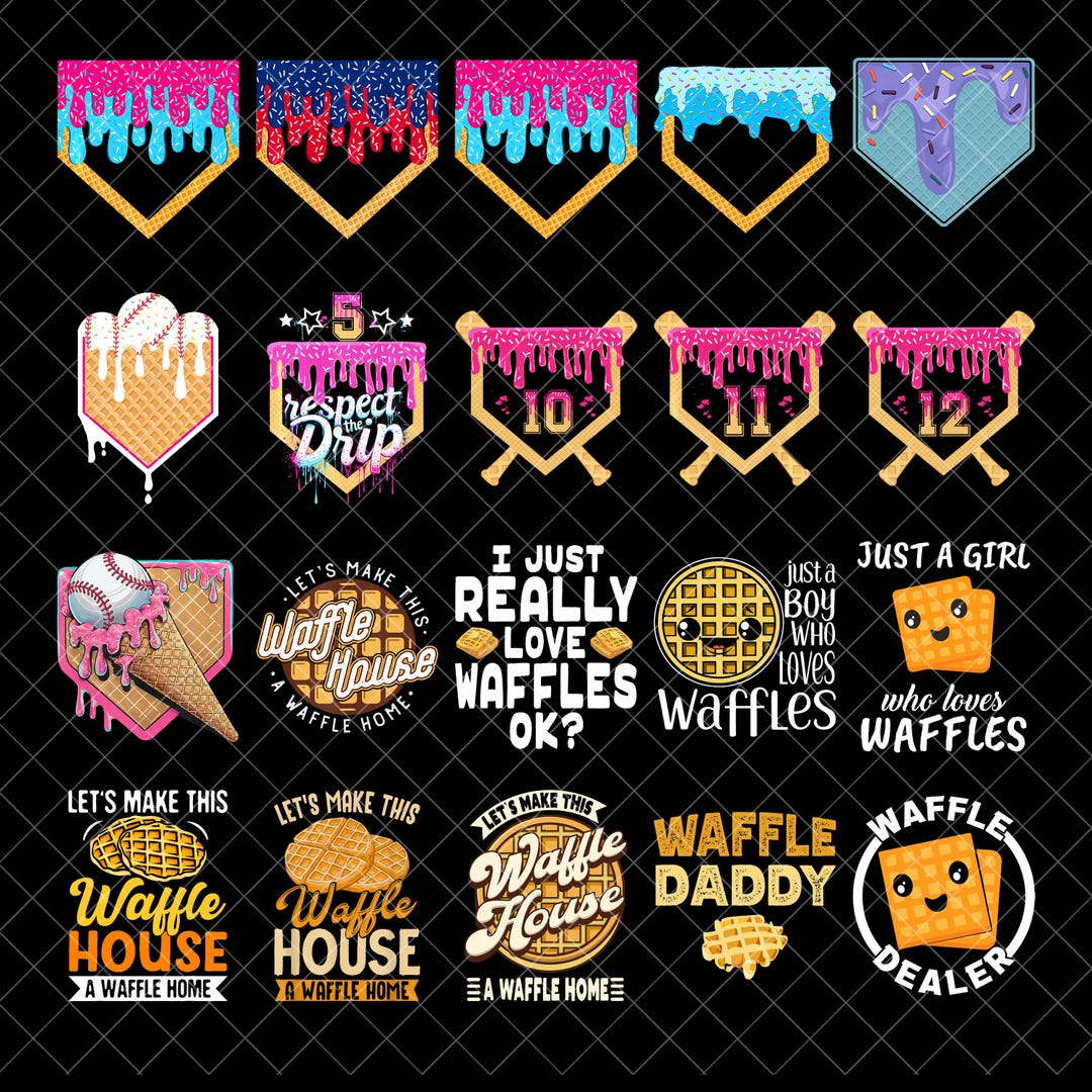 Waffle Home Plate Bundle Png, Drip Baseball Plate Png, Baseball Home ...