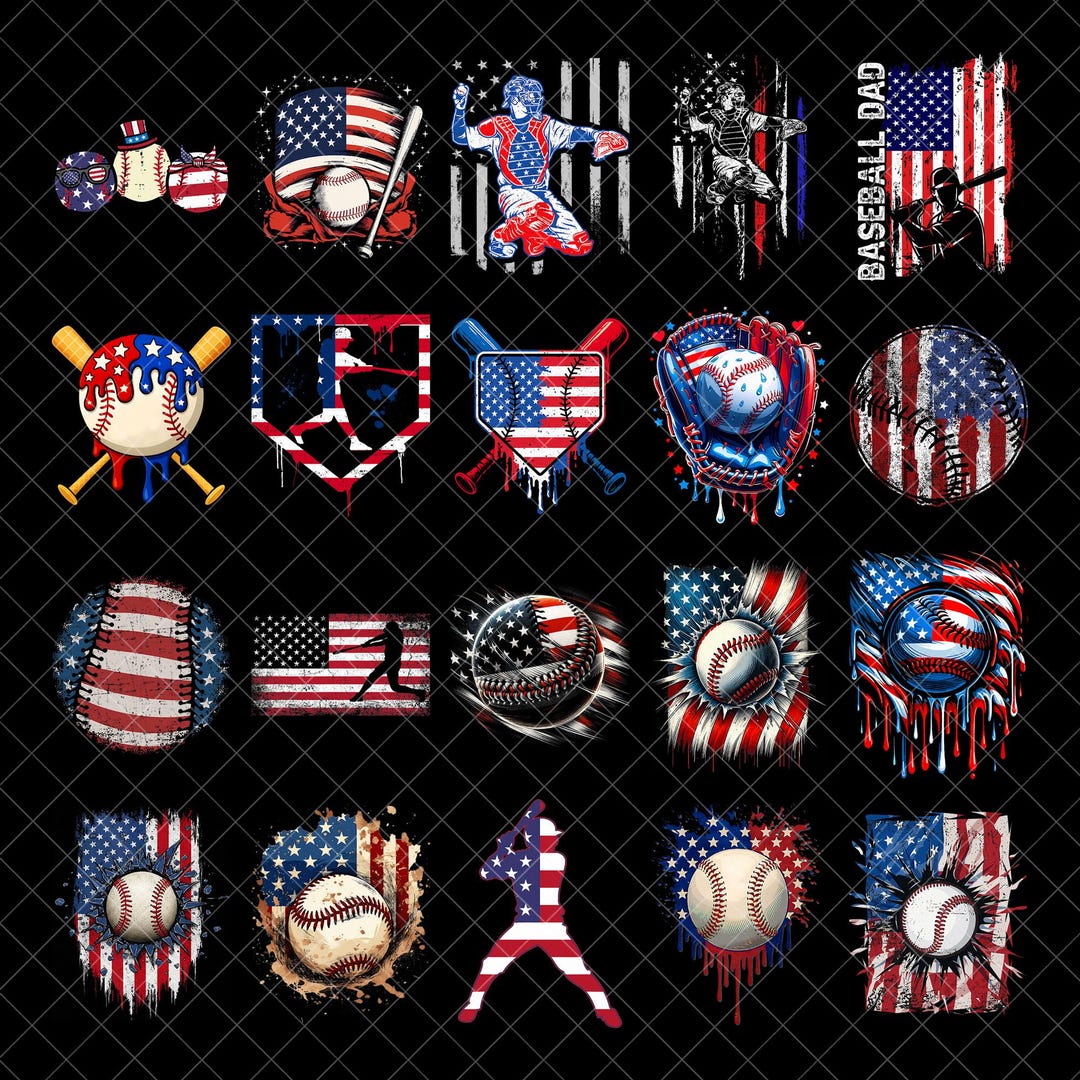 Patriotic Baseball 4th of July Men USA American Flag Boys Png, American ...