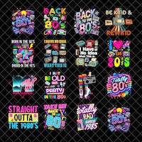 80s Clipart. Hand Drawn Eighties, Nineties Nostalgia Clip Art. 80s, 90s ...