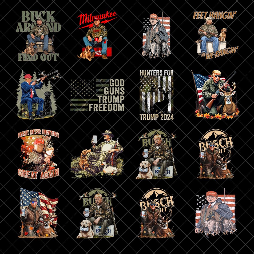 Hunting Trump Png Bundle, Trump American Flag Png, Trump Camo Flag Png ...