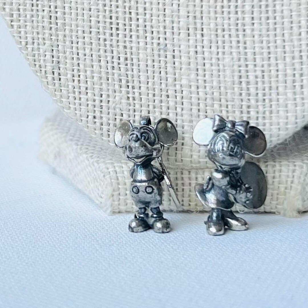 Sterling Vintage Disney Charms Mickey Mouse & Minnie Mouse - Etsy