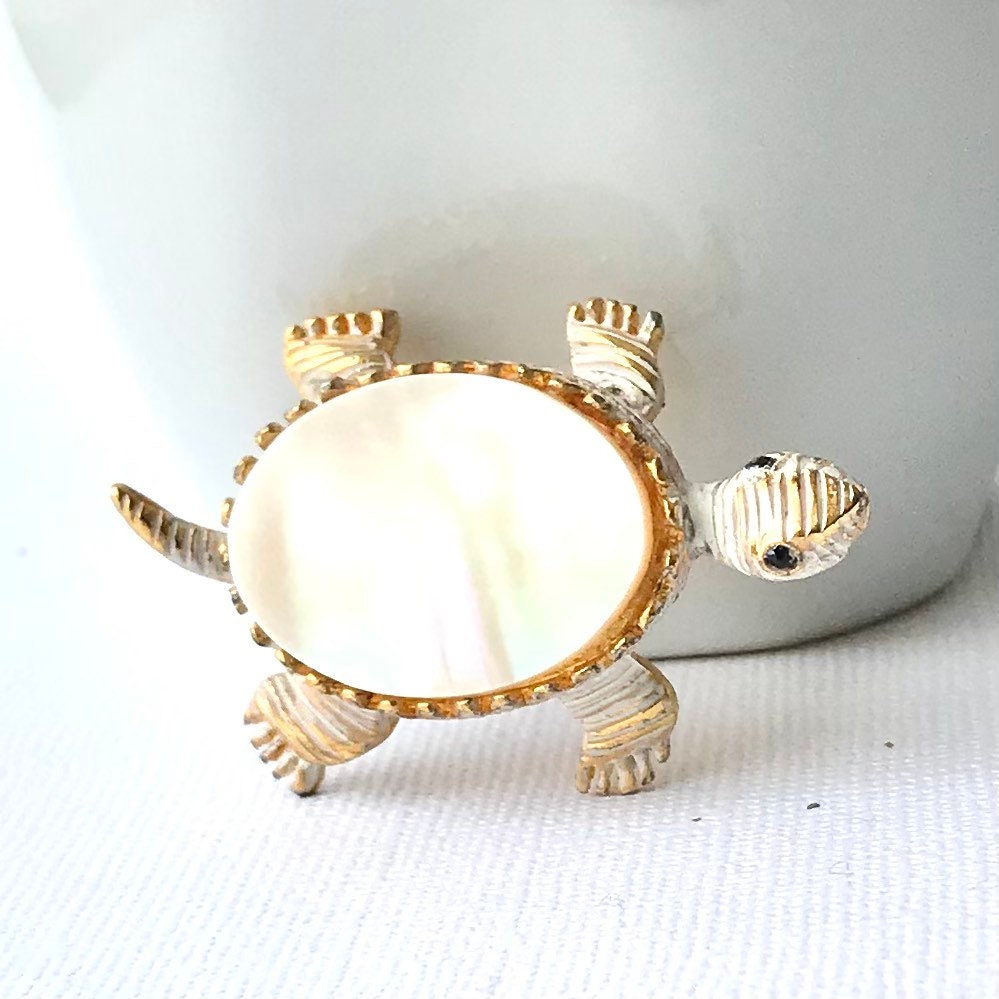 Vintage Turtle Brooch Turtle Pin | Etsy