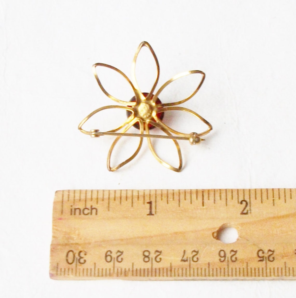 Vintage Amber Brooch Amber Guild 12 K GF Flower Brooch - Etsy