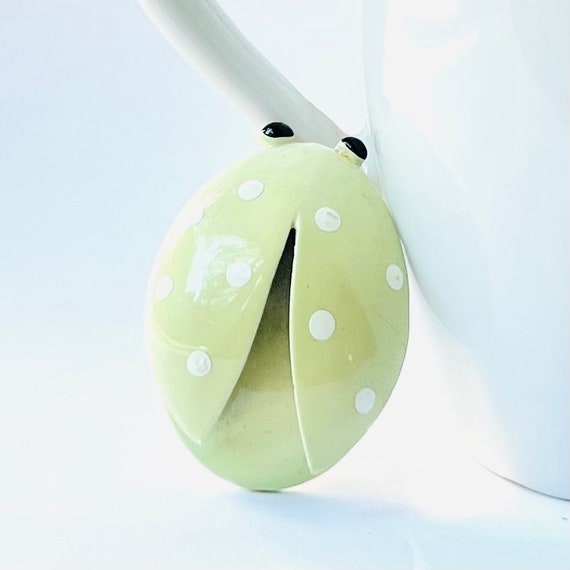 Vintage Enamel Bug Brooch Ladybug Brooch Gem