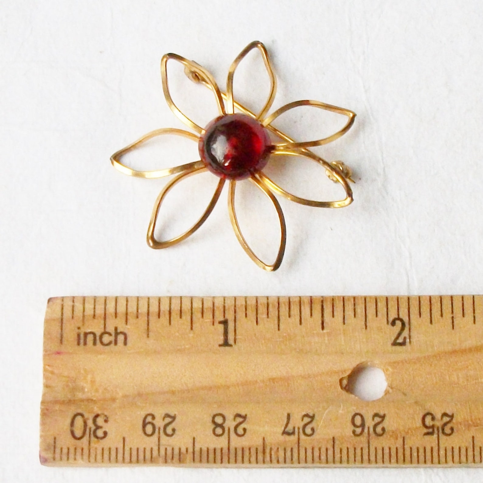 Vintage Amber Brooch Amber Guild 12 K GF Flower Brooch - Etsy
