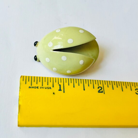Vintage Enamel Bug Brooch Ladybug Brooch Gem