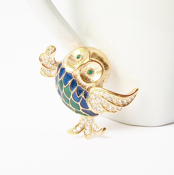 Vintage Owl Brooch by ROMAN Etsy