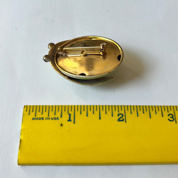 vintage enamel bug brooch, LadyBug Brooch - Gem