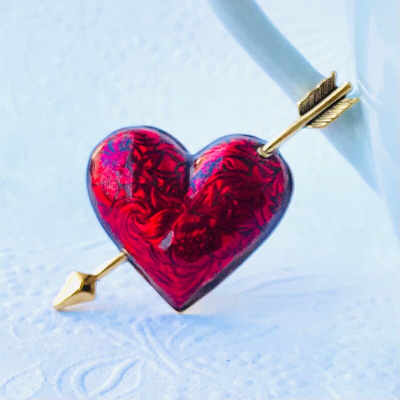 Heart Brooch - Etsy