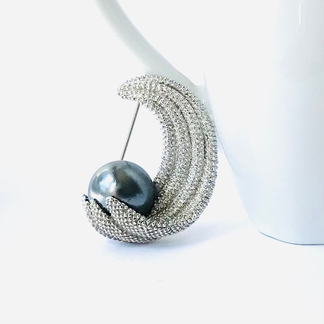 Vintage Gray Pearl Brooch, Erwin Pearl - Etsy