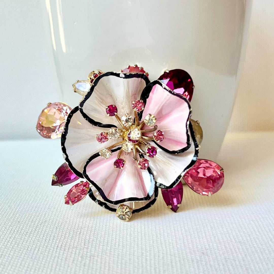 Pink Vendome Brooch - Etsy