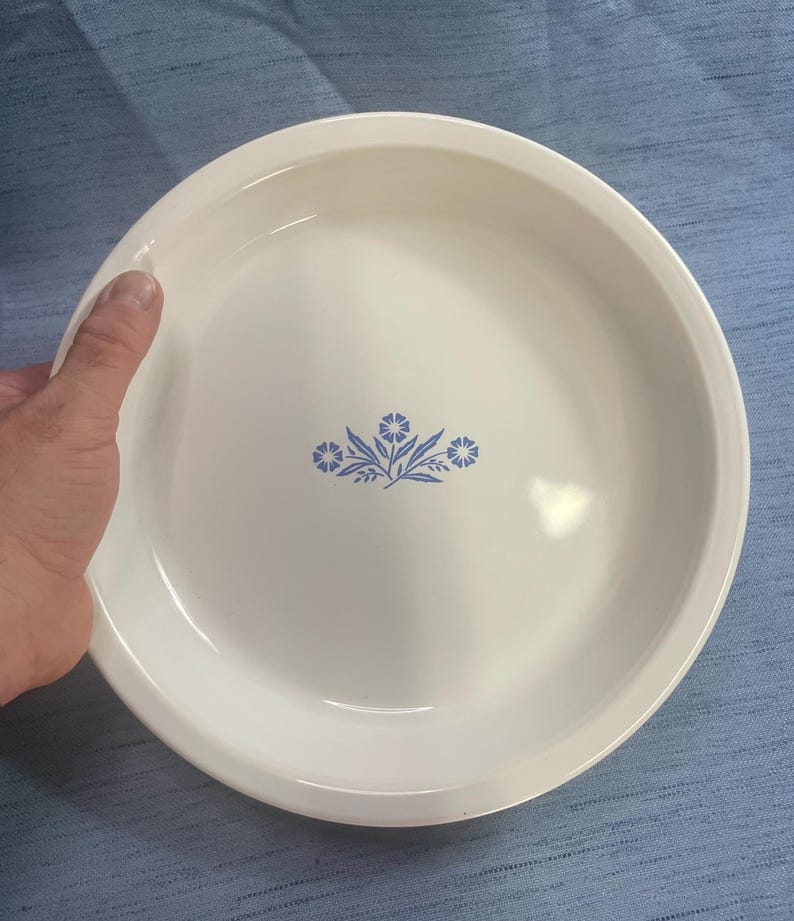 Corning Ware Blue Cornflower Pie Plate Dish P309 9” White With Blue ...