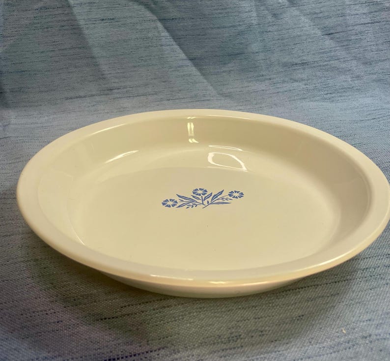 Corning Ware Blue Cornflower Pie Plate Dish P309 9” White With Blue ...