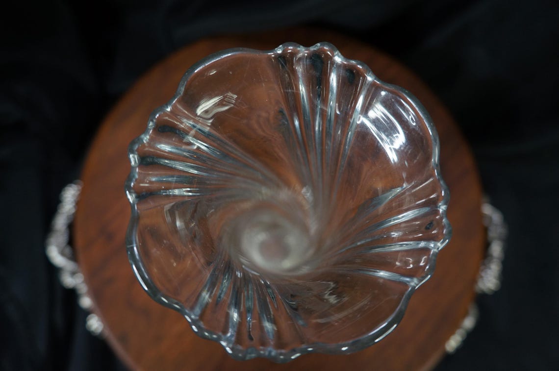 Antique Vase Crystal Duncan & Miller Swirl Glass Stem #51 Clear Pressed ...
