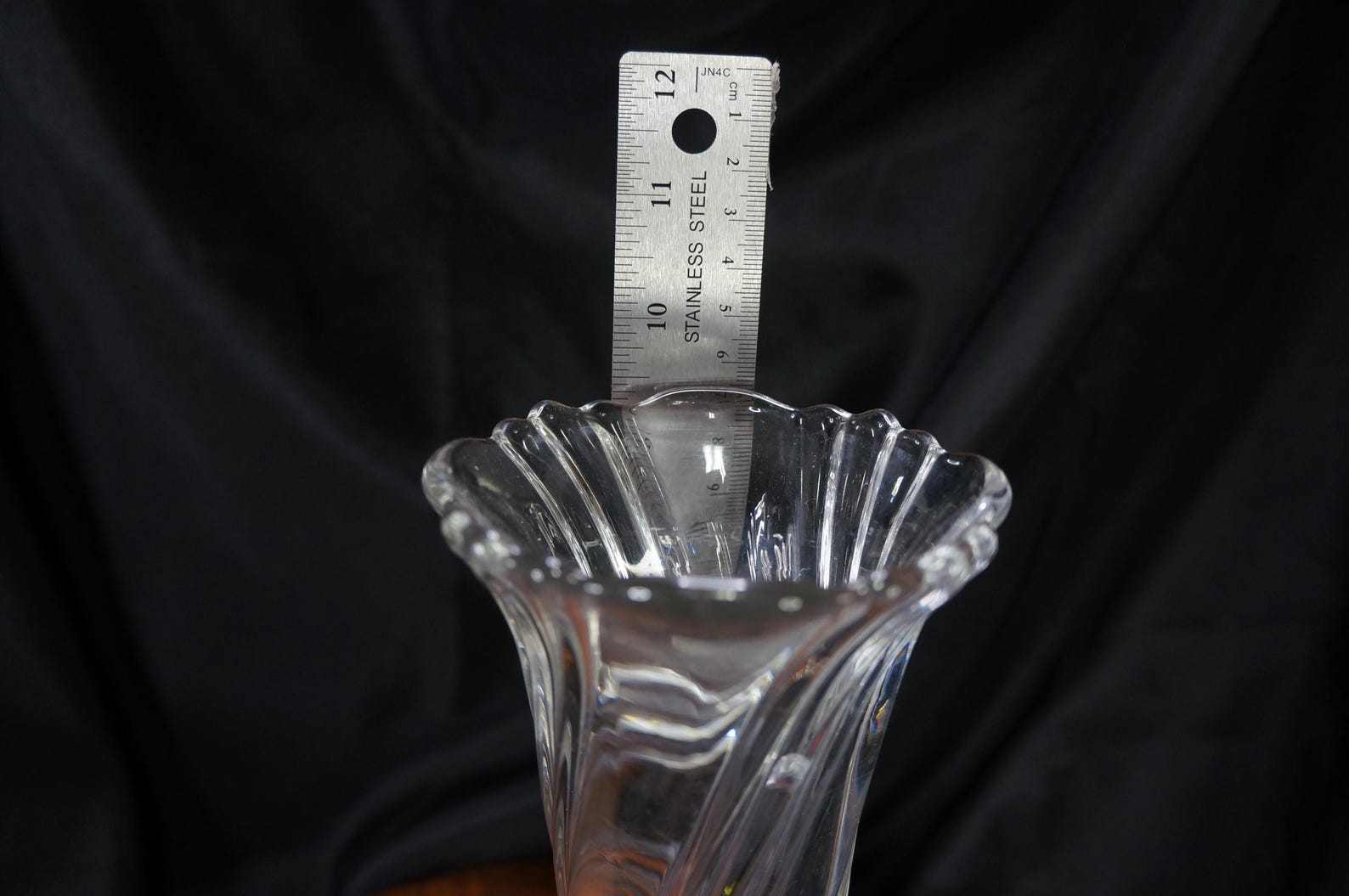 Antique Vase Crystal Duncan & Miller Swirl Glass Stem #51 Clear Pressed ...