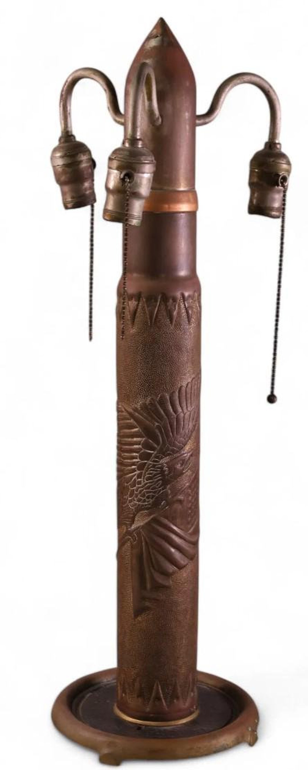 Lamp, Table, WW1, Trench Art, Veterans Gift, Brass Artillery, Shell ...
