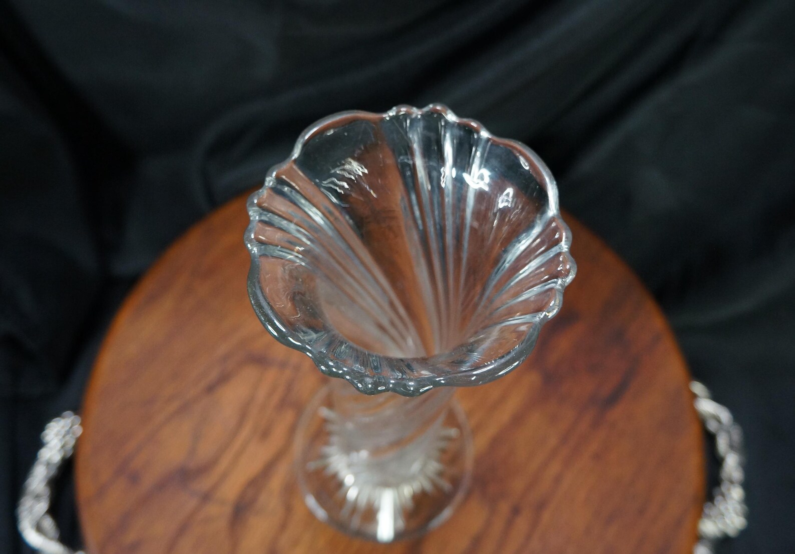 Antique Vase Crystal Duncan & Miller Swirl Glass Stem #51 Clear Pressed ...