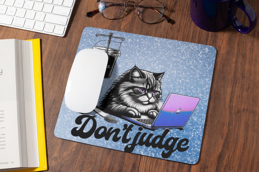 Gaming Mouse Pad: Coffee IV, Don't Judge Starry Sky Cat - Etsy