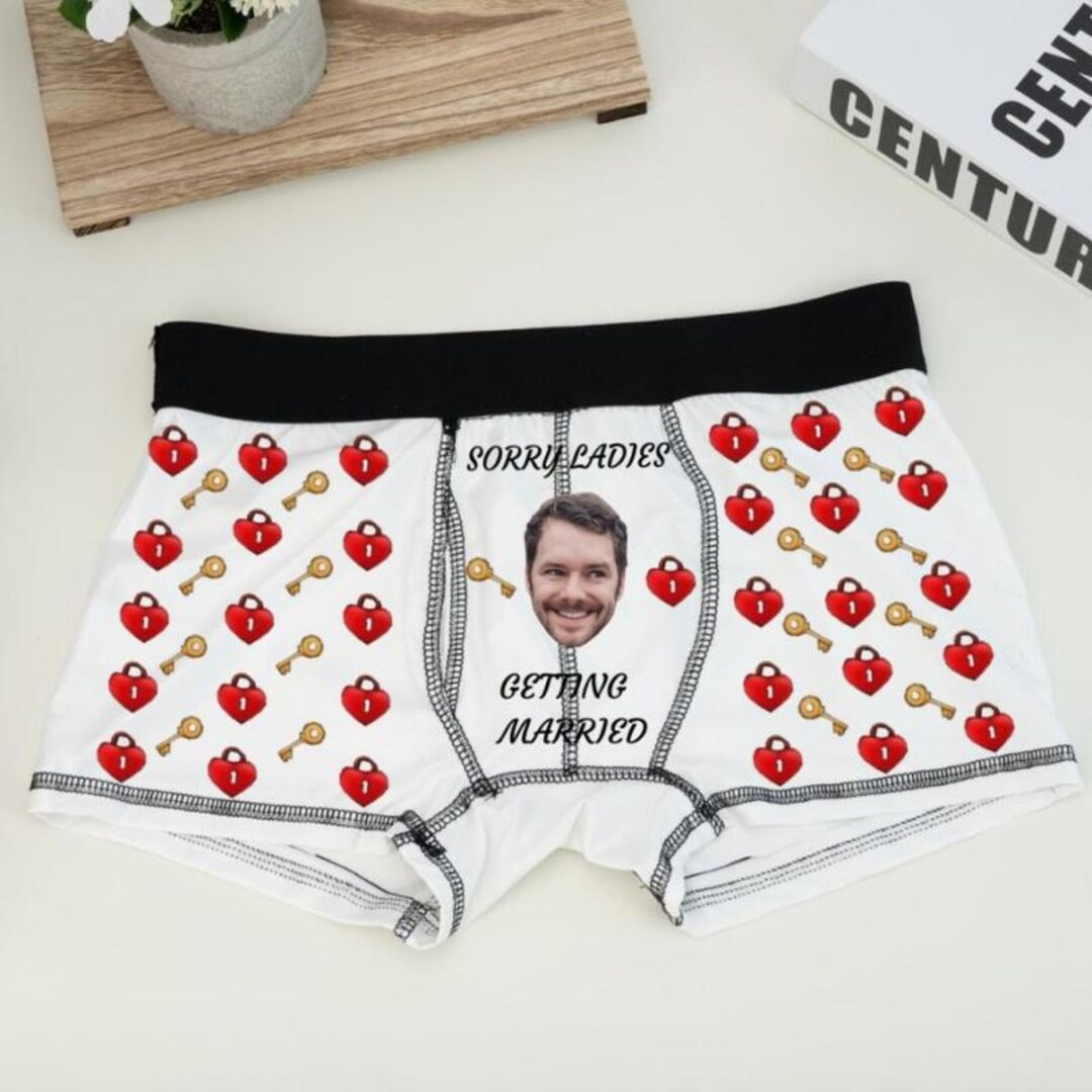 Custom Bachelor Party Underwear, Valentine's Day Gift, Underwear With ...