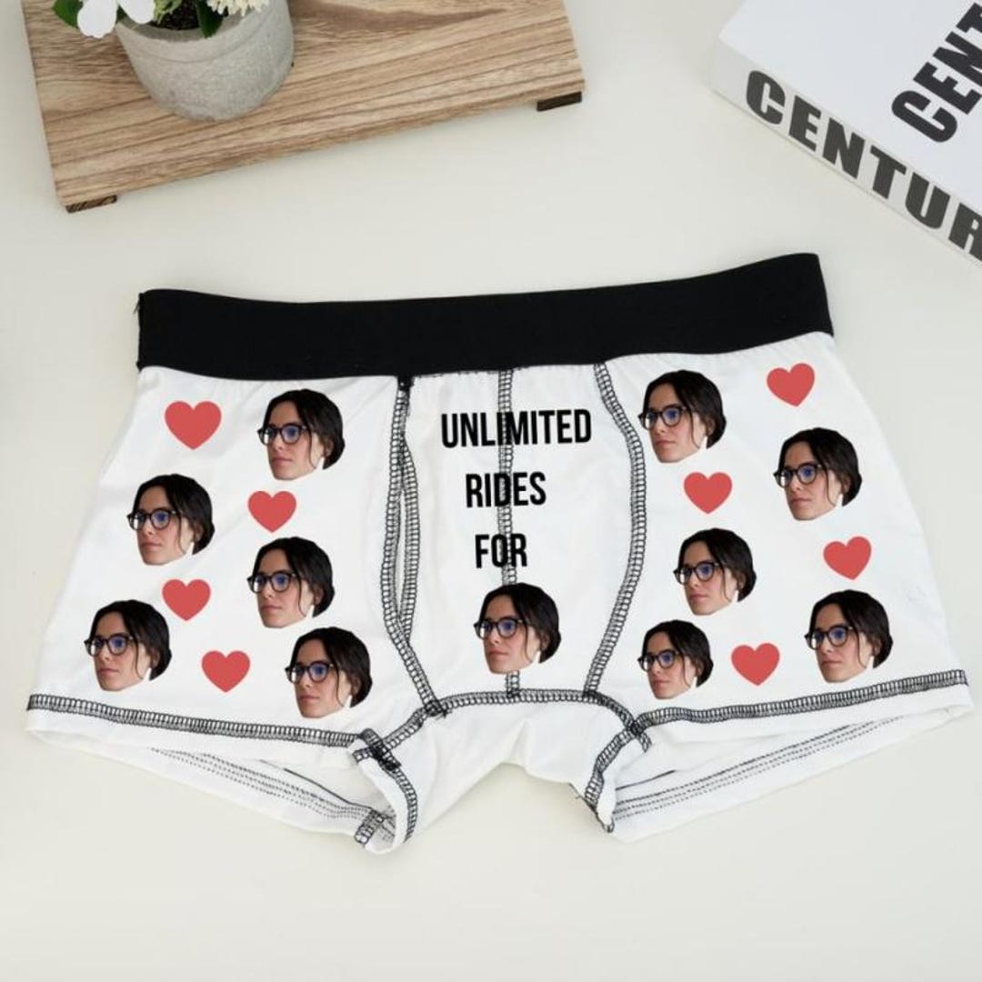 Custom Boxers With Face for Boyfriend Husband Dad, Funny Underwear With ...