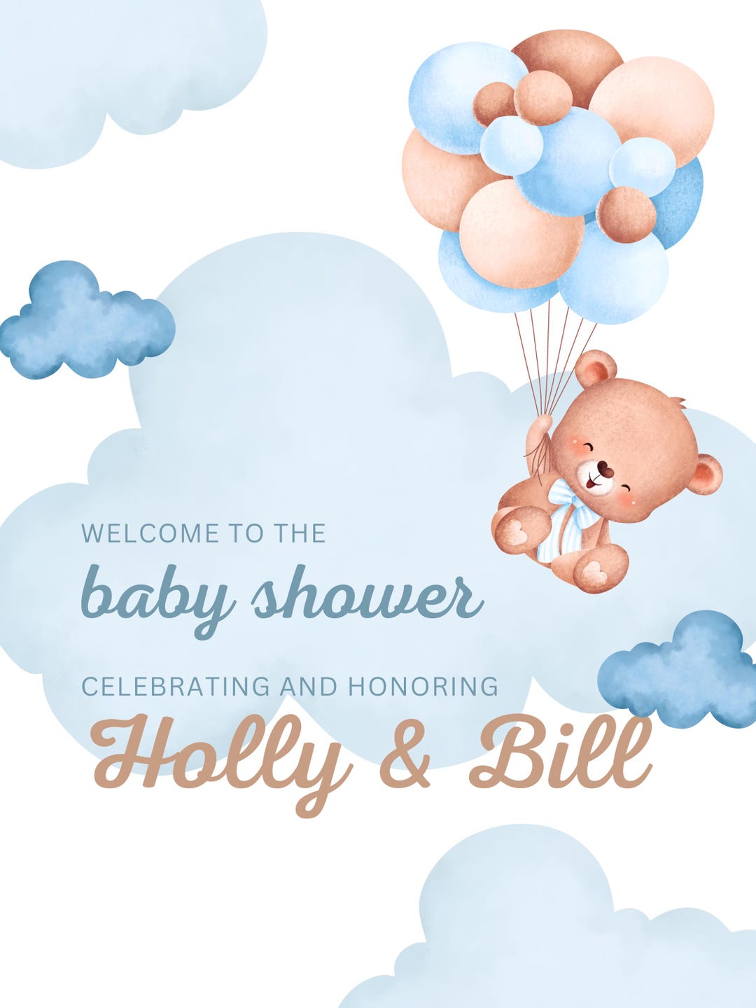 Baby Shower Poster - Boy - Etsy