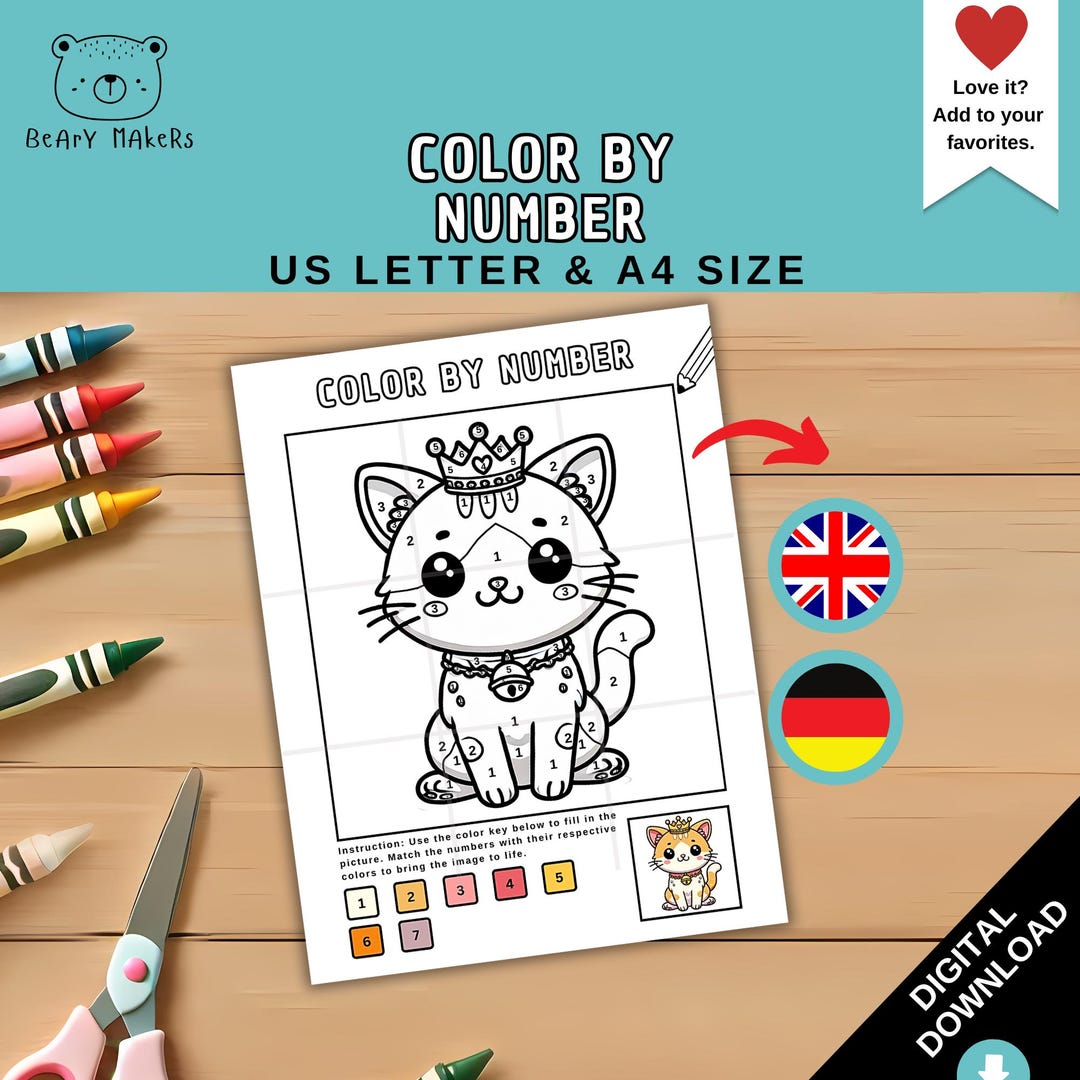 Printable Color by Number for Relaxation Art Therapy Stress Relief ...