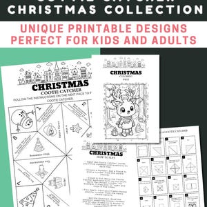 Christmas Chatterbox Cootie Catcher Christmas Fortune Teller Origami ...