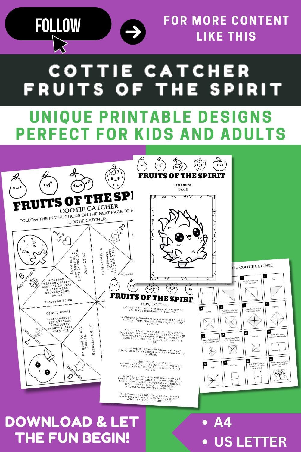 Jesus Birth Bible Cootie Catcher Bible Craft Activity for Kids Sunday ...