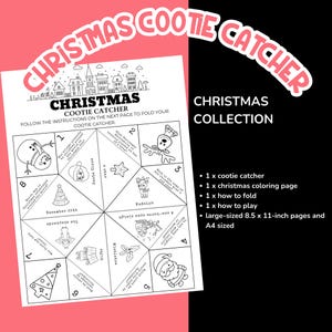 Christmas Chatterbox Cootie Catcher Christmas Fortune Teller Origami ...