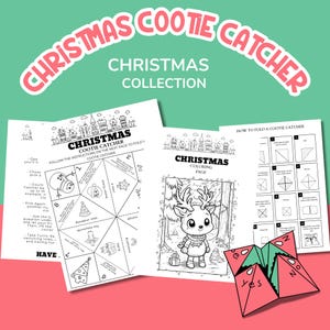 Christmas Chatterbox Cootie Catcher Christmas Fortune Teller Origami ...
