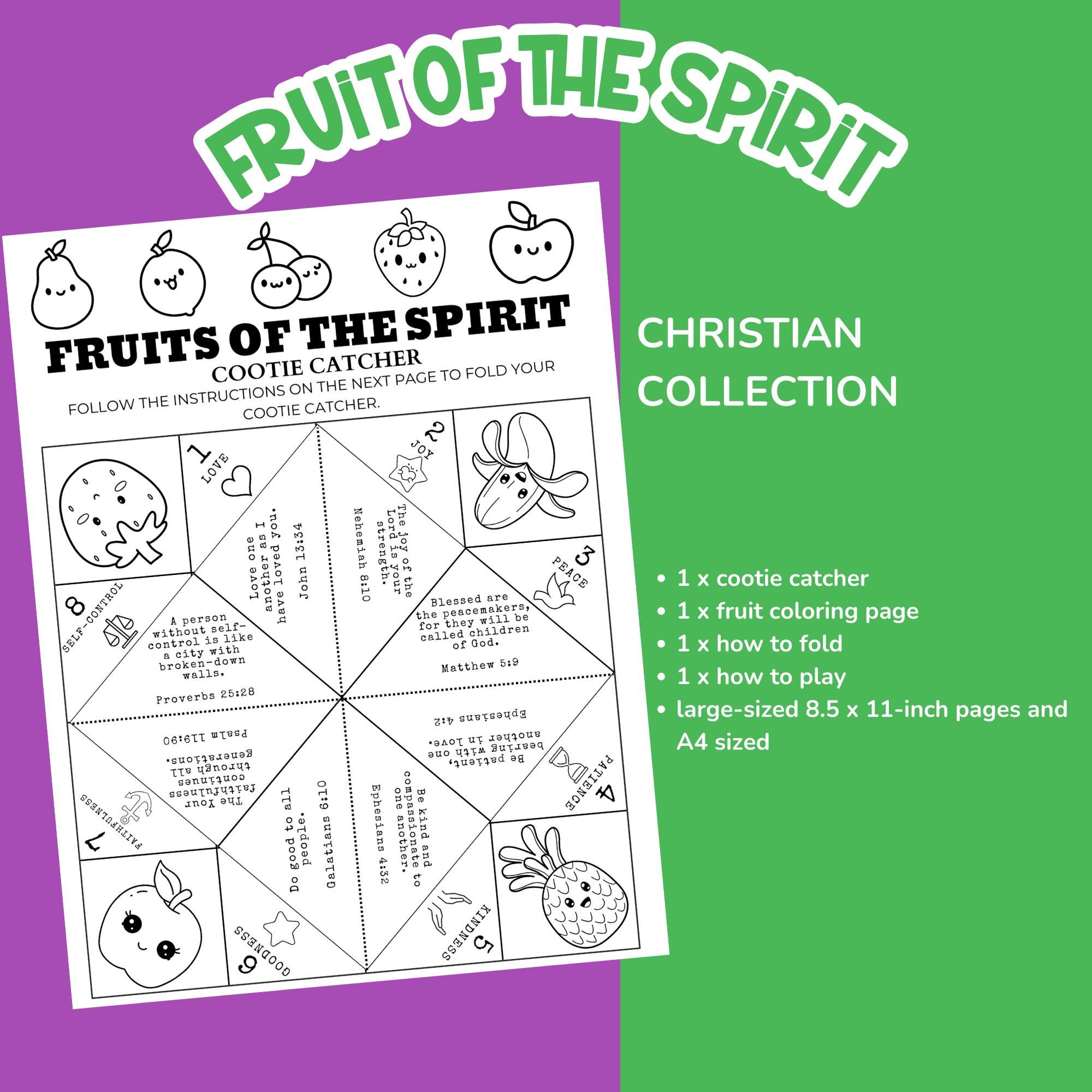 Jesus Birth Bible Cootie Catcher Bible Craft Activity for Kids Sunday ...