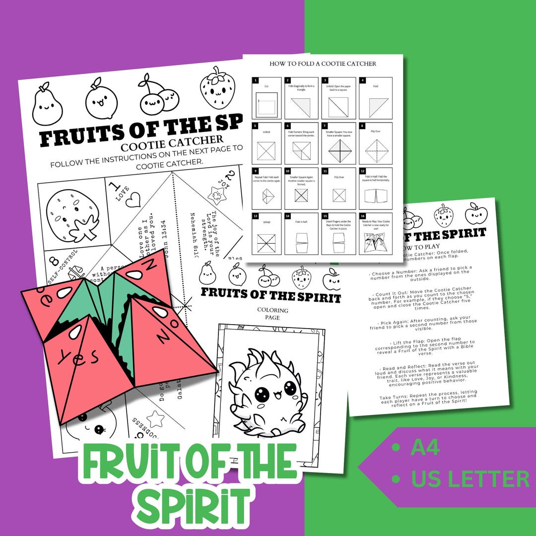 Sunday School Bible Story Cootie Catcher Printable Fortune Teller ...
