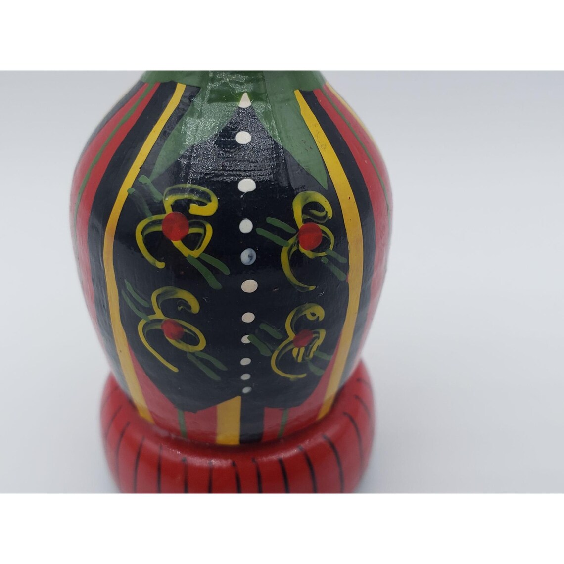 Wooden Russian Matryoshka Doll Hand Painted Single Figure Vintage 4 ...