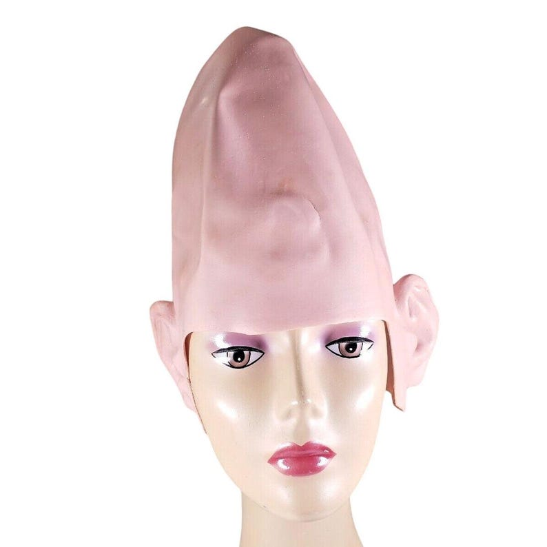 Cone Head Alien Skull Cap Cosplay Rubies Costume Latex Bald Conehead ...