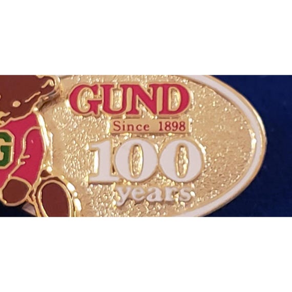 GUND Bears 100th Anniversary Lapel Pin 1998 Letterman… - Gem