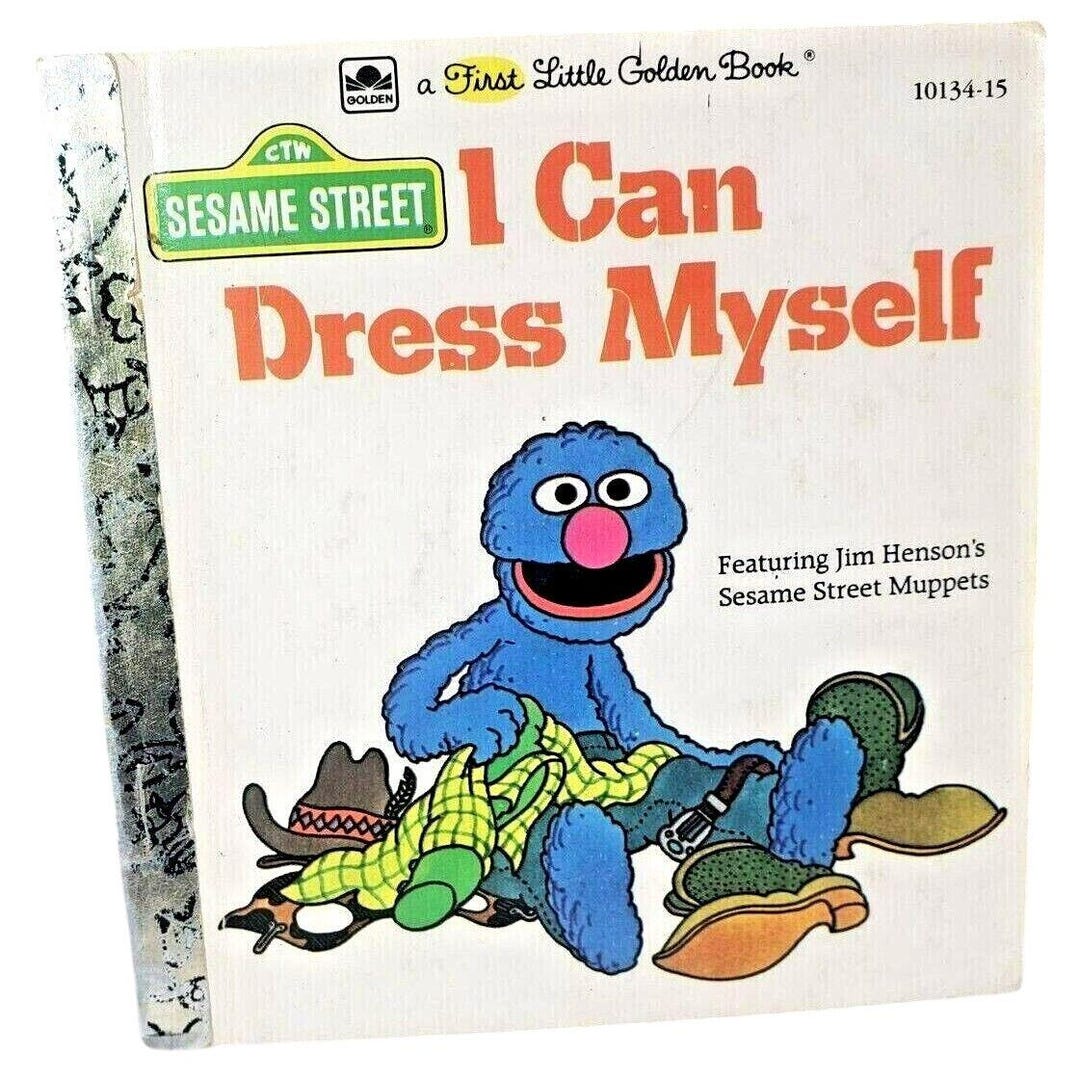 FIRST Little Golden Book I Can Dress Myself GROVER Vintage - Etsy