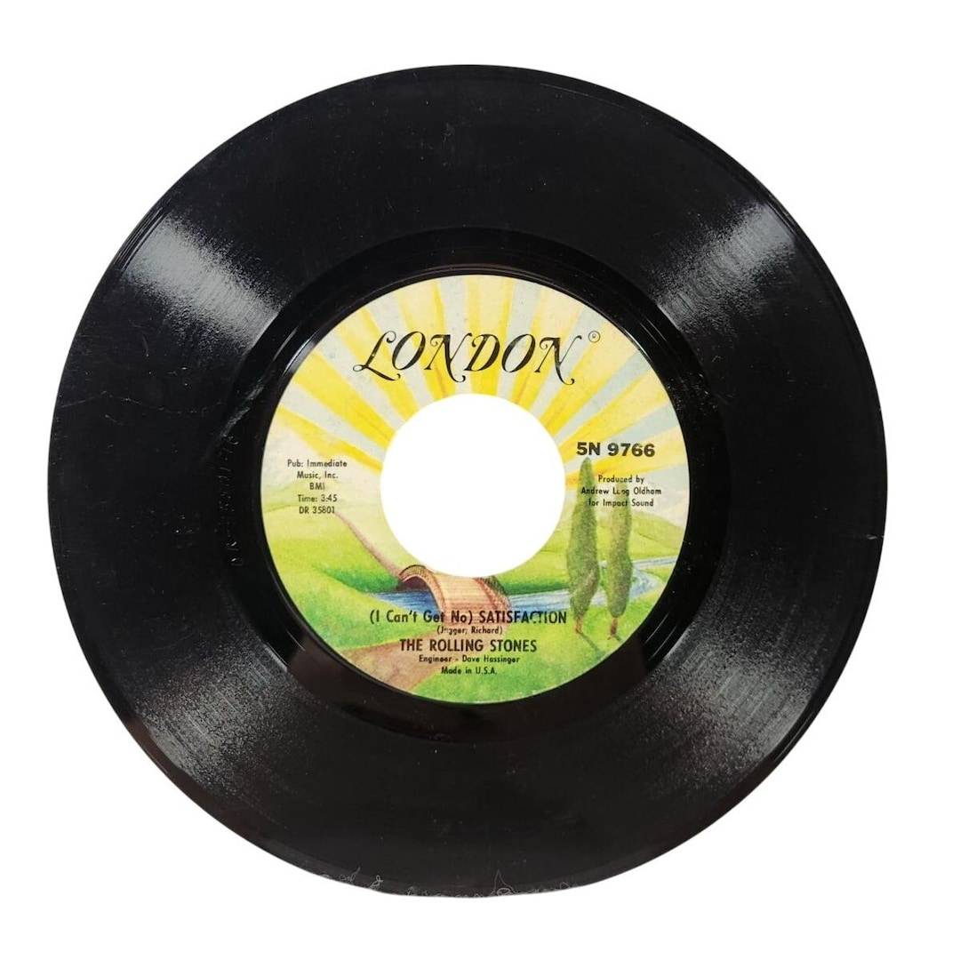Rolling Stones 45 RPM Record 5N 9766 I Cant Get No Satisfaction London ...