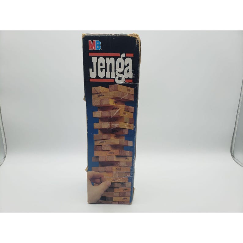 Vintage Milton Bradley Jenga Game 1986 Original Box - Etsy