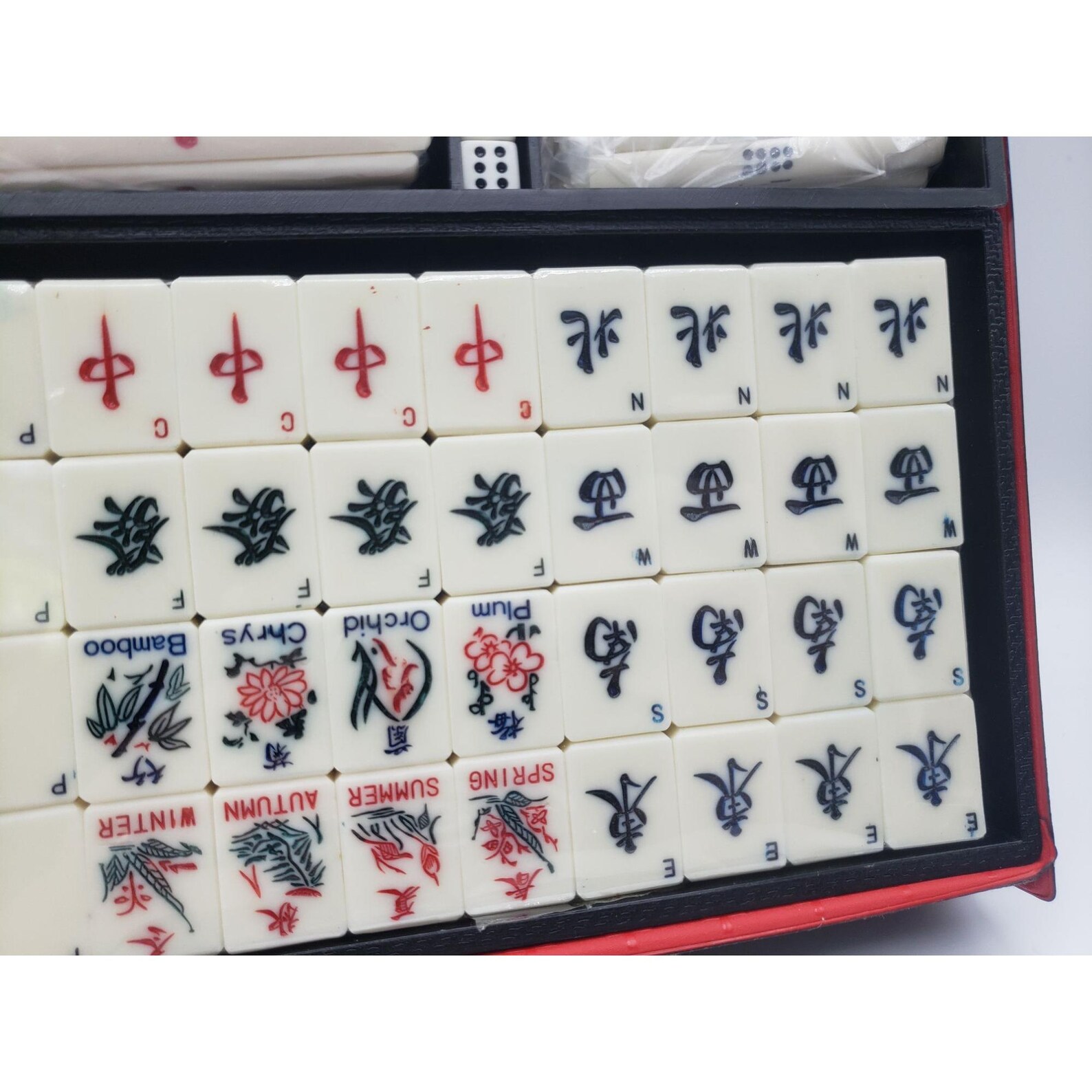 Portable Mahjong Tile Set Original Case Instructions Mah-jong Vintage ...