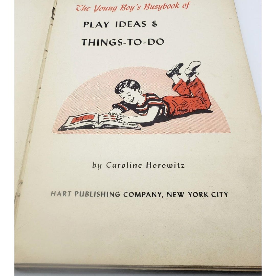 Young Boys Busybook of Play Ideas & Things to Do Caroline Horowitz ...