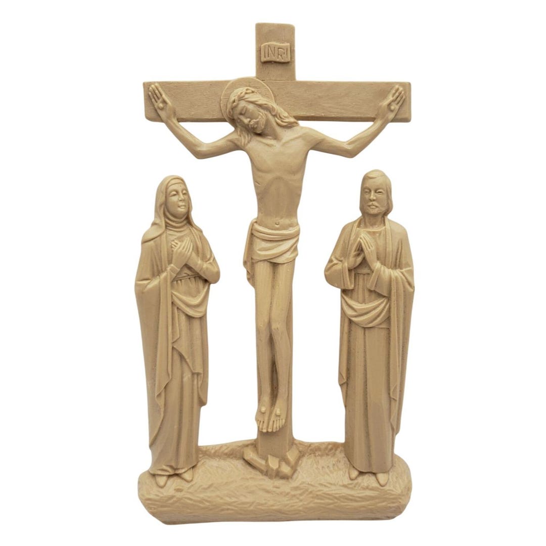 Crucifixion Jesus Christ Calvary Decor Wall Shrine MCM 1960s Resin ...