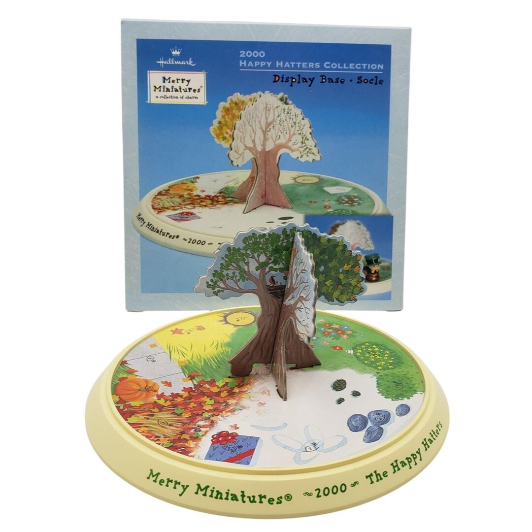 Hallmark 2000 Happy Hatters Display Base Merry Miniatures Vintage - Etsy