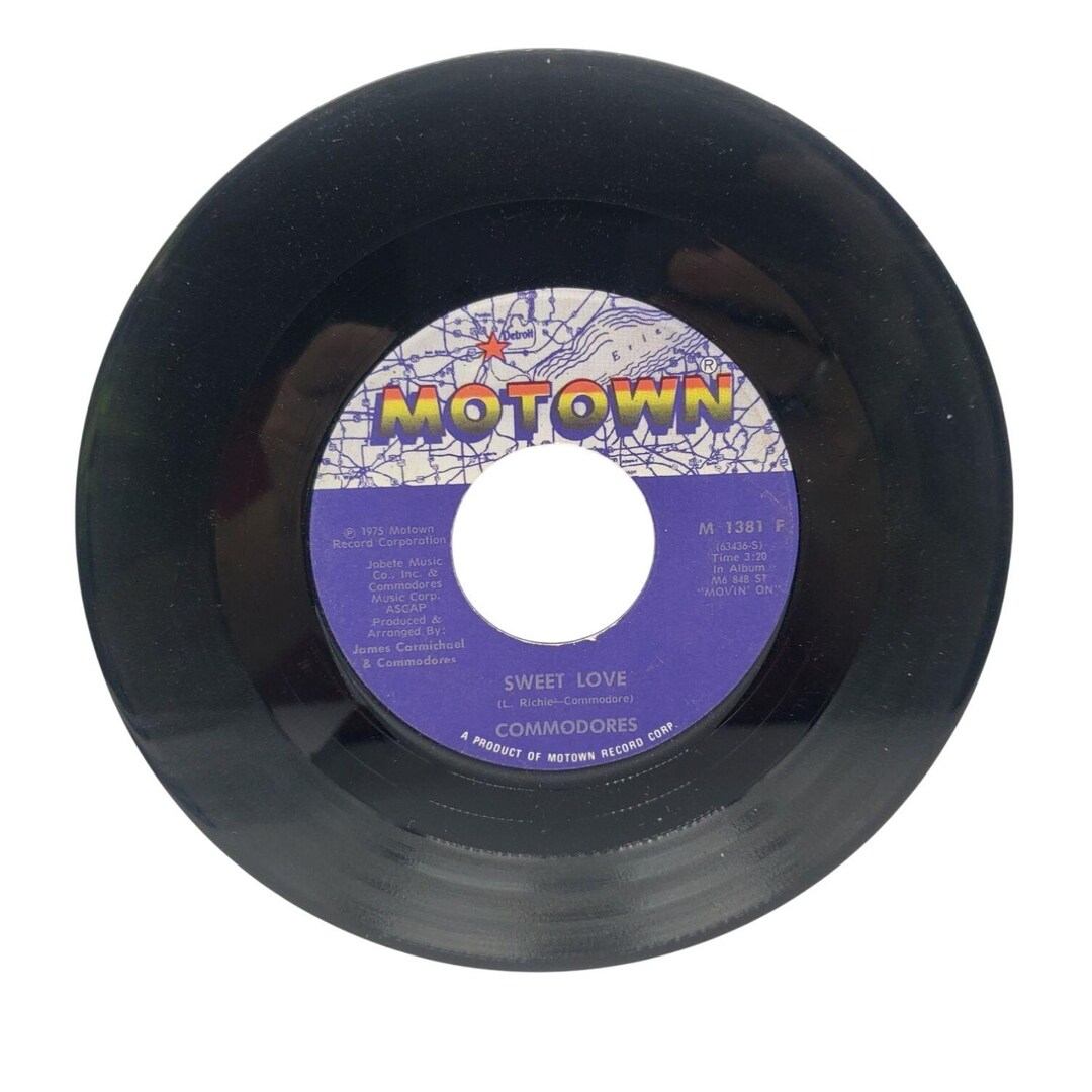 Commodores 45 RPM Record Sweet Love / Better Never Than Forever Vintage ...