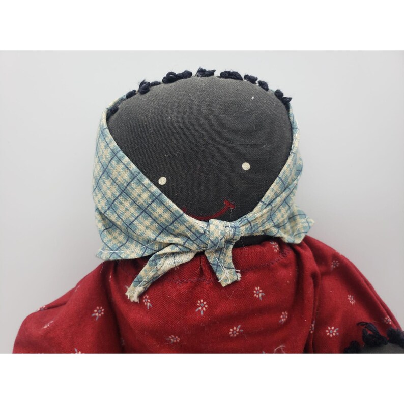Handmade Rag Doll Mother and Baby Embroidered Skirt Heart Vintage - Etsy
