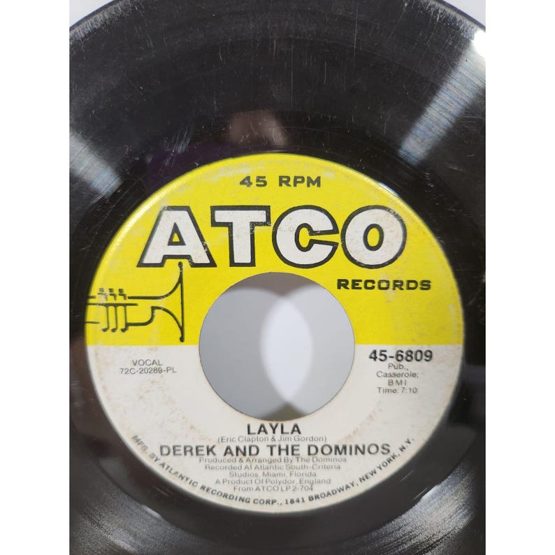 Derek and the Dominos Layla / I Am Yours 45 RPM Vinyl Record Vintage - Etsy