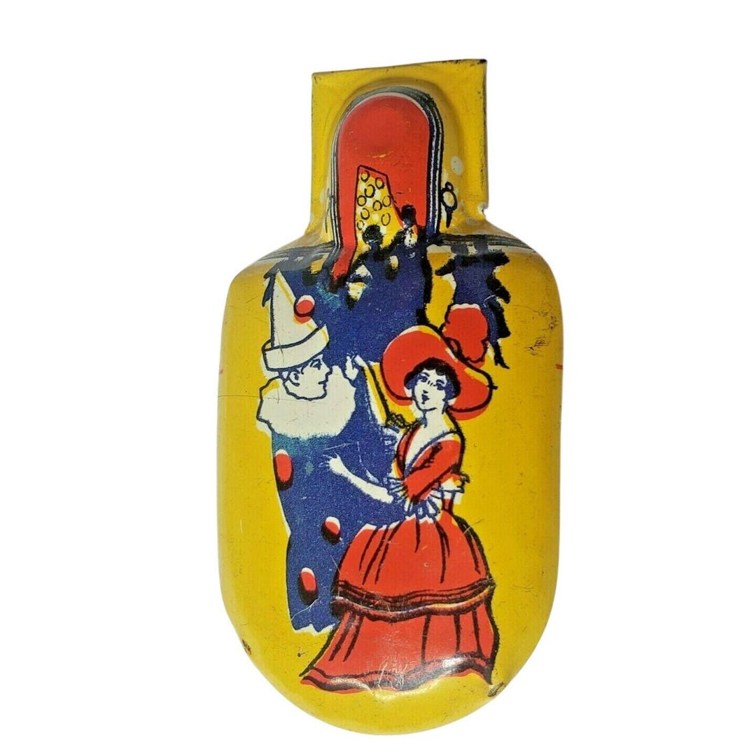 Kirchhof Litho Clicker Dancing Clown Tin Noise Maker Toy Halloween USA ...