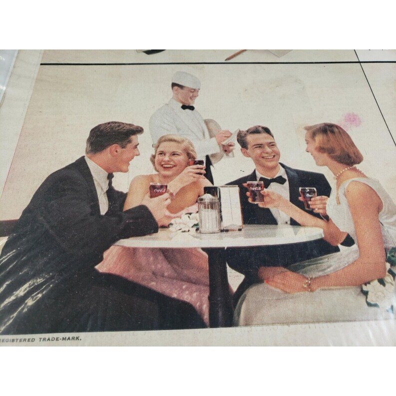 COCA COLA Coke Soda Pop Drink Prom Dates Original Pop Ad Kitsch Vintage ...