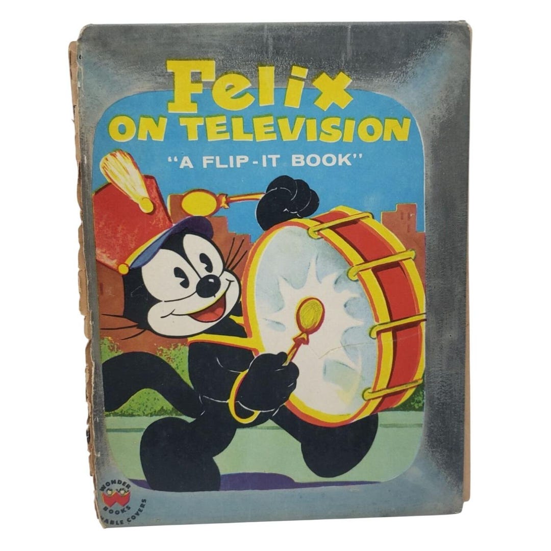 Felix on Television Flip-it Book Wonder Books 1956 Vintage - Etsy